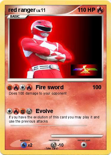 Pokémon red ranger 74 74 - Fire sword - My Pokemon Card