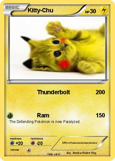 Pokémon Kitty Chu 2 2 - Thunderbolt - My Pokemon Card