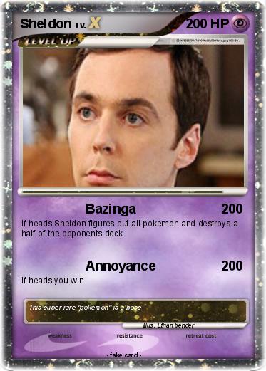 Pokémon Sheldon 267 267 - Bazinga - My Pokemon Card