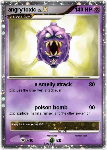 Pokémon angry toxic - a smelly attack - My Pokemon Card