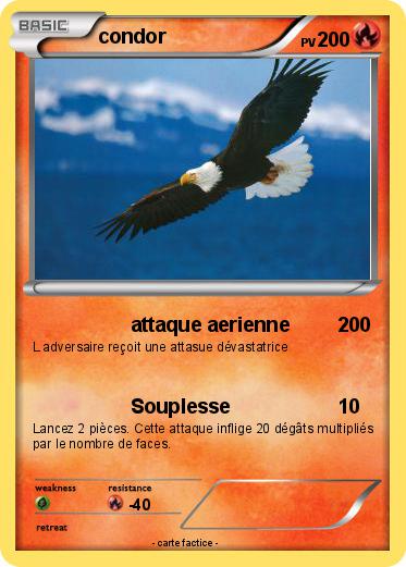 Pokémon condor 11 11 - attaque aerienne - Ma carte Pokémon