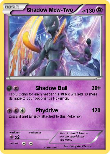 Pokémon Shadow Mew Two 4 4 - Shadow Ball - My Pokemon Card
