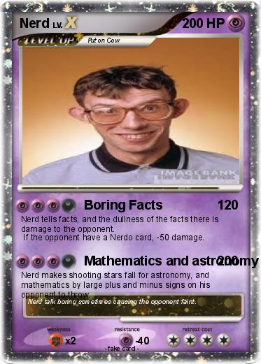Pokémon Nerd 169 169 - Boring Facts - My Pokemon Card