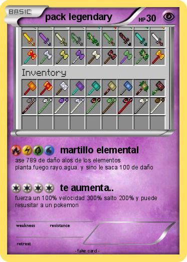 Pokémon pack legendary 1 1 - martillo elemental - Mi carta pokémon