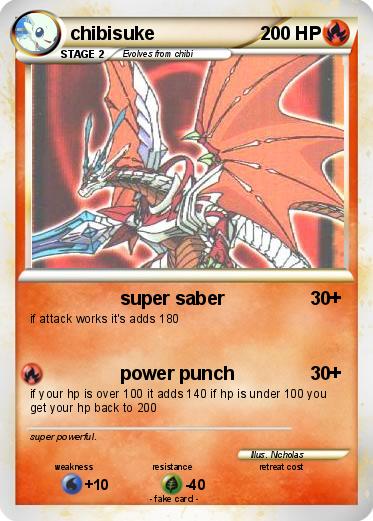 Pokémon Chibisuke 2 2 Super Saber My Pokemon Card