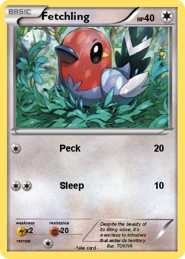 Pokémon Fetchling 1 1 - Peck - My Pokemon Card