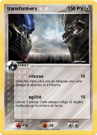 Pokémon transformers 11 11 - vitesse - Ma carte Pokémon