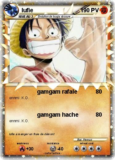 Pokémon lufie 1 1 - gamgam rafale - Ma carte Pokémon