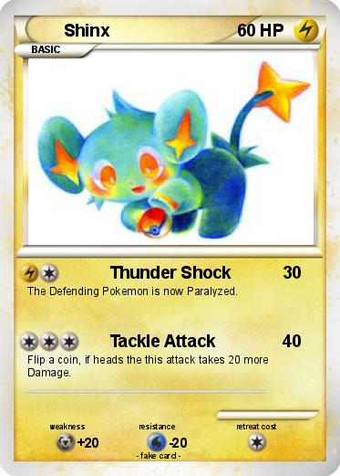 Pokémon Shinx 142 142 - Thunder Shock - My Pokemon Card
