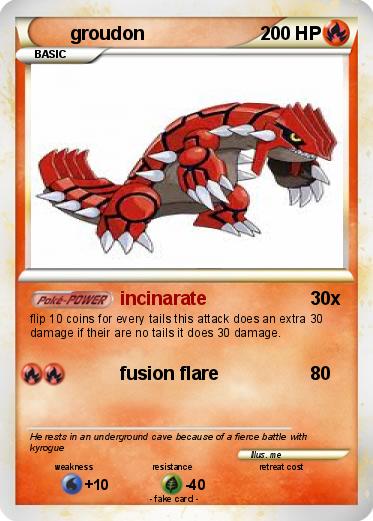 Pokémon groudon 1769 1769 - incinarate - My Pokemon Card