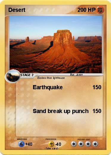 Pokémon Desert 368 368 - Earthquake - My Pokemon Card