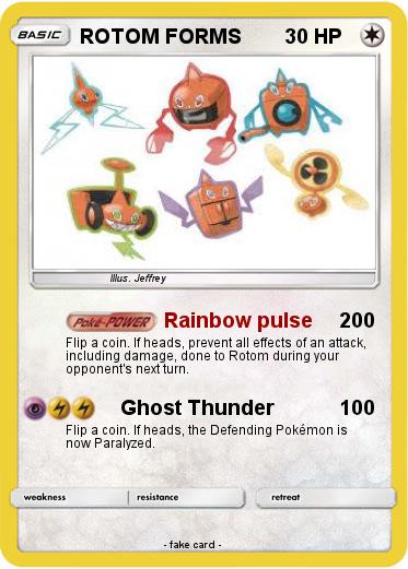 Pokémon ROTOM FORMS 4 4 - Rainbow pulse - My Pokemon Card
