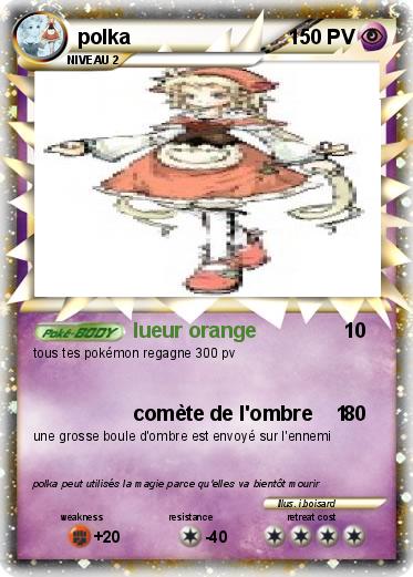 Pokémon polka 2 2 - lueur orange - Ma carte Pokémon