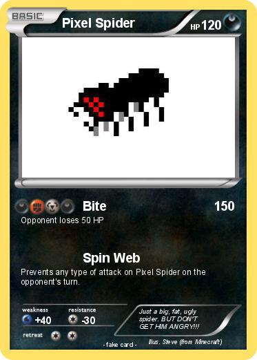 Pokémon Pixel Spider - Bite - My Pokemon Card