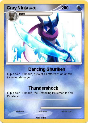 Pokémon Gray Ninja 3 3 - Dancing Shuriken - My Pokemon Card