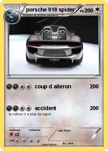 Pokémon porsche 918 spider 1 1 - coup d aileron - Ma carte Pokémon