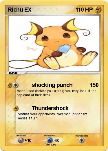 Pokémon Richu EX 12 12 - shocking punch - My Pokemon Card