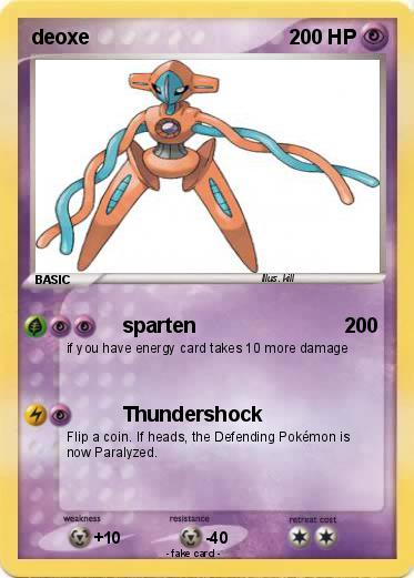 Pokémon deoxe 1 1 - sparten - My Pokemon Card