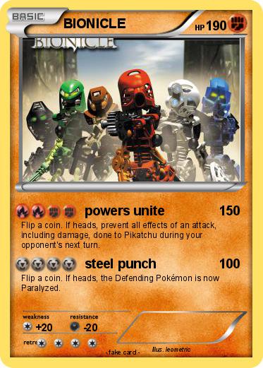 Pokémon BIONICLE 43 43 - powers unite - My Pokemon Card