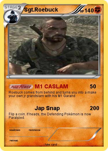 Pokémon Sgt Roebuck 3 3 - M1 CASLAM - My Pokemon Card