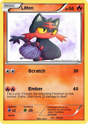 Pokémon Litten 198 198 - Scratch - My Pokemon Card