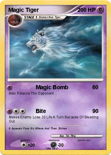 Pokémon Magic Tiger 3 3 - Magic Bomb - My Pokemon Card
