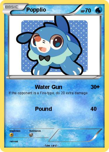 Pokémon Popplio 109 109 - Water Gun - My Pokemon Card