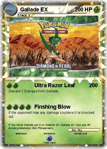 Pokémon Gallade EX 3 3 - Ultra Razor Leaf - My Pokemon Card