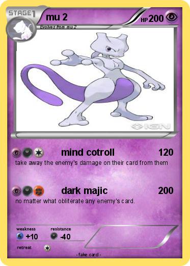 Pokémon mu 2 2 - mind cotroll - My Pokemon Card