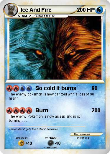 Pokémon Ice And Fire 3 3 - So cold it burns - My Pokemon Card