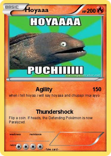 Pokémon Hoyaaa - Agility - My Pokemon Card