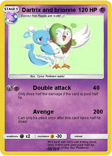 Pokémon Dartrix and brionne - Double attack - My Pokemon Card