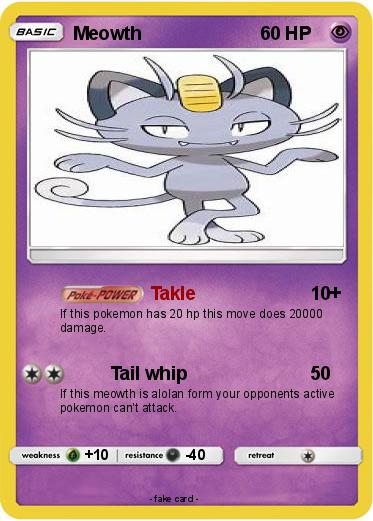 Pokémon Meowth 339 339 - Takle - My Pokemon Card