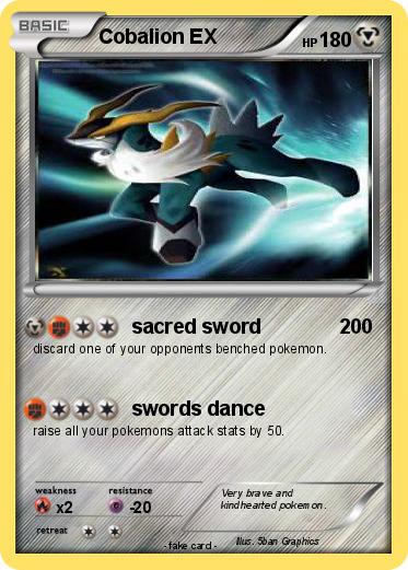 Pokémon Cobalion EX 19 19 - sacred sword - My Pokemon Card