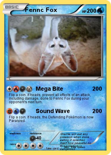 Pokémon Fennc Fox - Mega Bite - My Pokemon Card