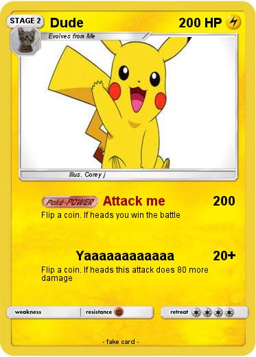 Pokémon Dude 313 313 - Attack me - My Pokemon Card