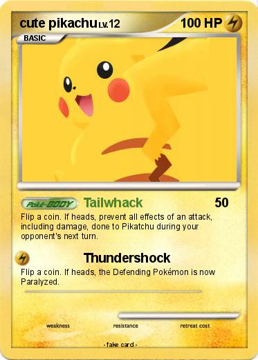 Pokémon cute pikachu 134 134 - Tailwhack - My Pokemon Card