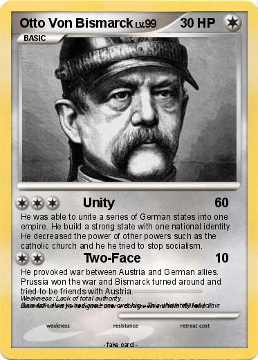 Pokémon Otto Von Bismarck 1 1 - Unity - My Pokemon Card