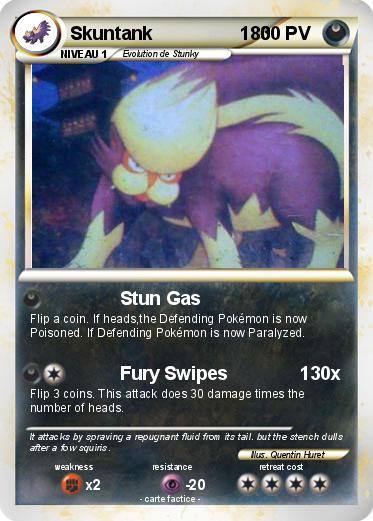 Pokémon Skuntank 180 180 - Stun Gas - Ma carte Pokémon