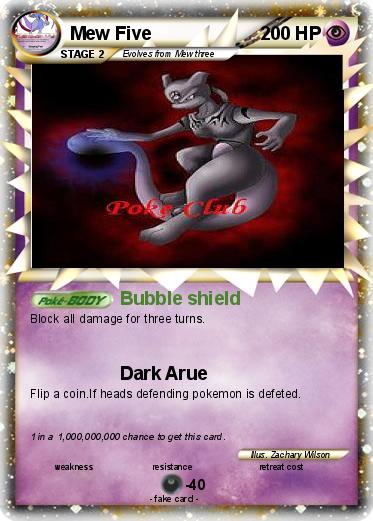 Pokémon Mew Five 3 3 - Bubble shield - My Pokemon Card