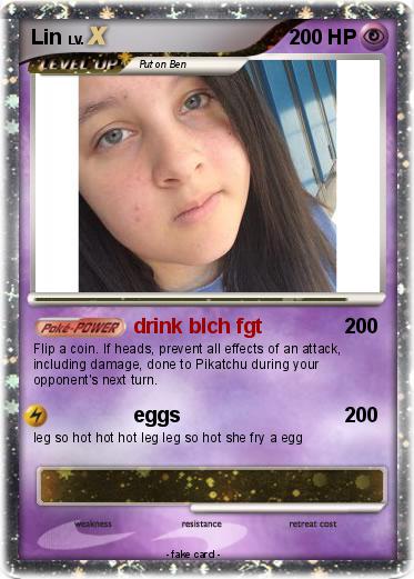 Pokémon Lin 30 30 - drink blch fgt - My Pokemon Card
