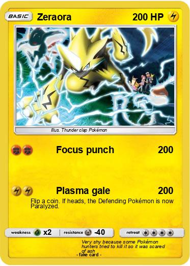 Pokémon Zeraora 302 302 - Focus punch - My Pokemon Card