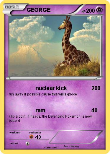 Pokémon GEORGE 672 672 - nuclear kick - My Pokemon Card