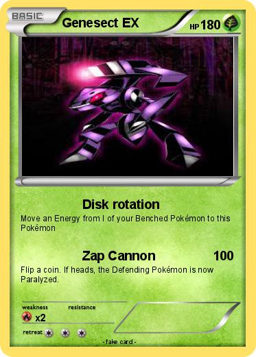 Pokémon Genesect EX 92 92 - Disk rotation - My Pokemon Card