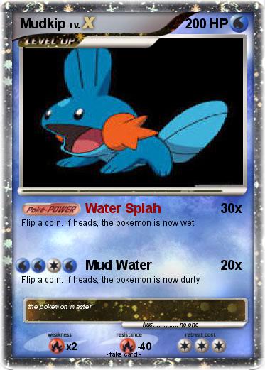 Pokémon Mudkip 530 530 - Water Splah - My Pokemon Card