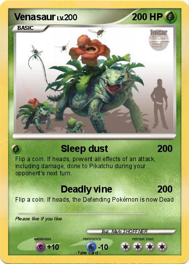 Pokémon Venasaur 84 84 - Sleep dust - My Pokemon Card