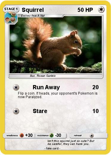 Pokémon Squirrel 287 287 - Run Away - My Pokemon Card