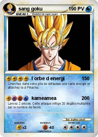 Pokémon sang goku - l orbe d energi - Ma carte Pokémon