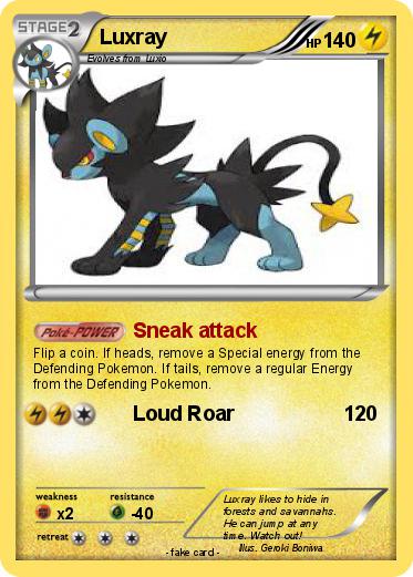 Pokémon Luxray 909 909 - Sneak attack - My Pokemon Card