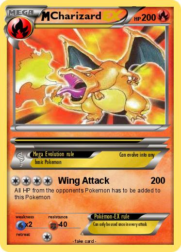 Pokémon Charizard 10651 10651 - Wing Attack - My Pokemon Card